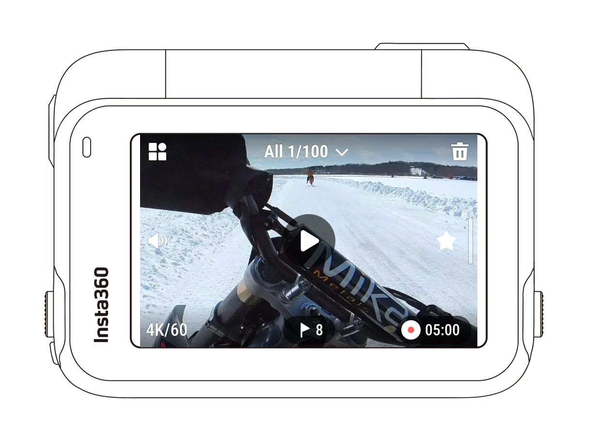 Insta360 acepro2 Camera Tutorial-Using the Screen